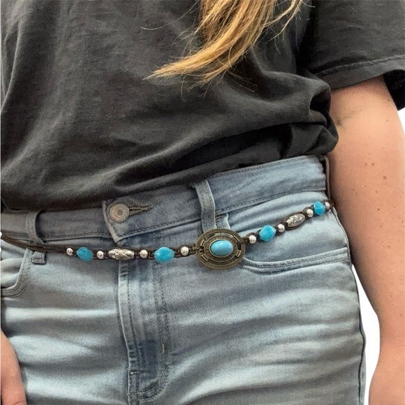 Accessories | Vintage Turquoise Tie Belt 5 Long | Poshmark